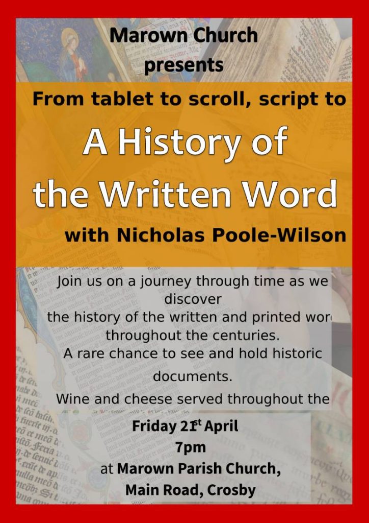 A History Of The Written Word – Marown, Foxdale and Baldwin Churches